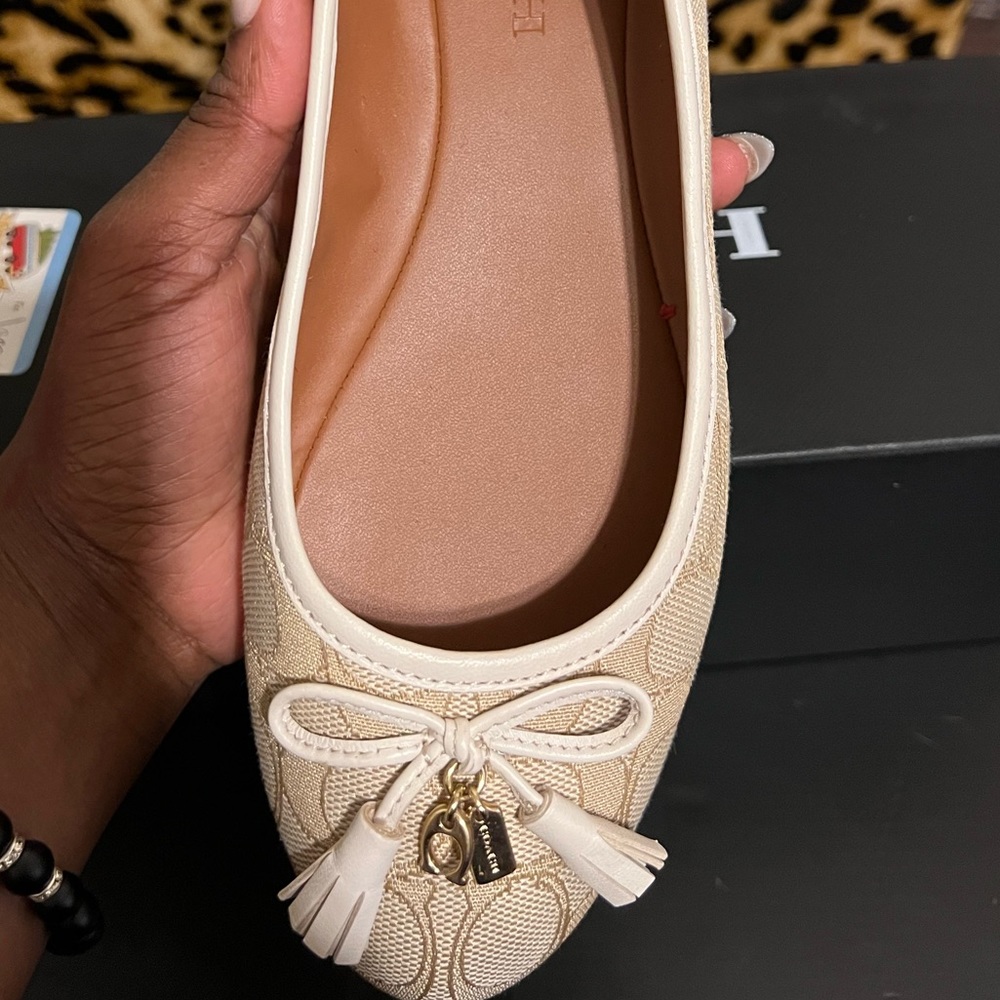 Brand New Coach Beige Ballet Flats - Gem